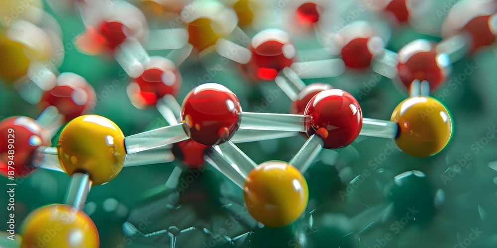 Ball-and-stick model of saccharin molecule. Concept Chemistry, Organic ...