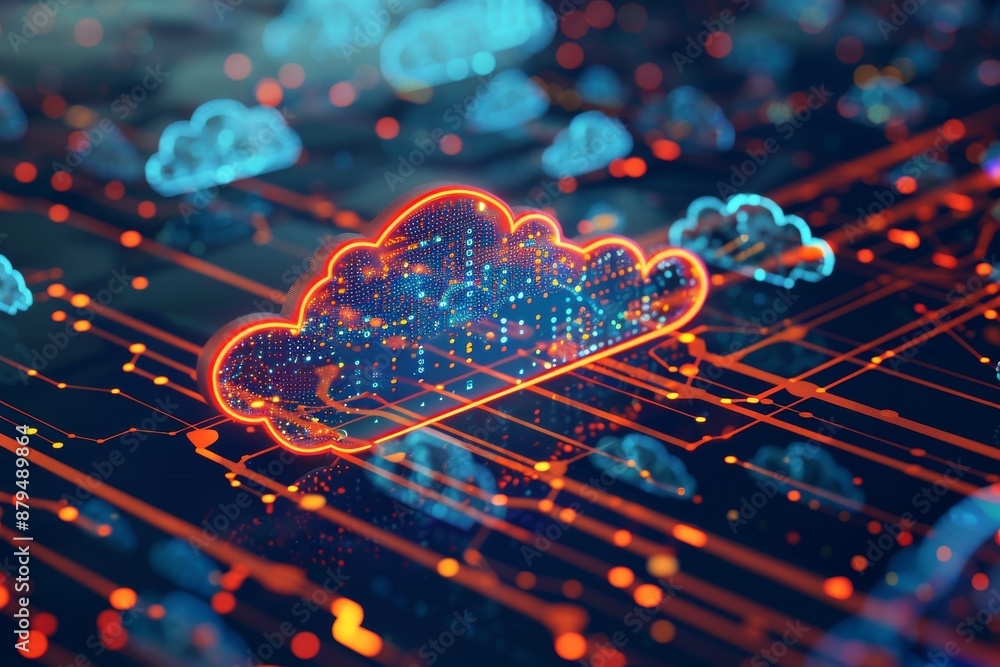 Cloud service models illustrated with different cloud shapes ...