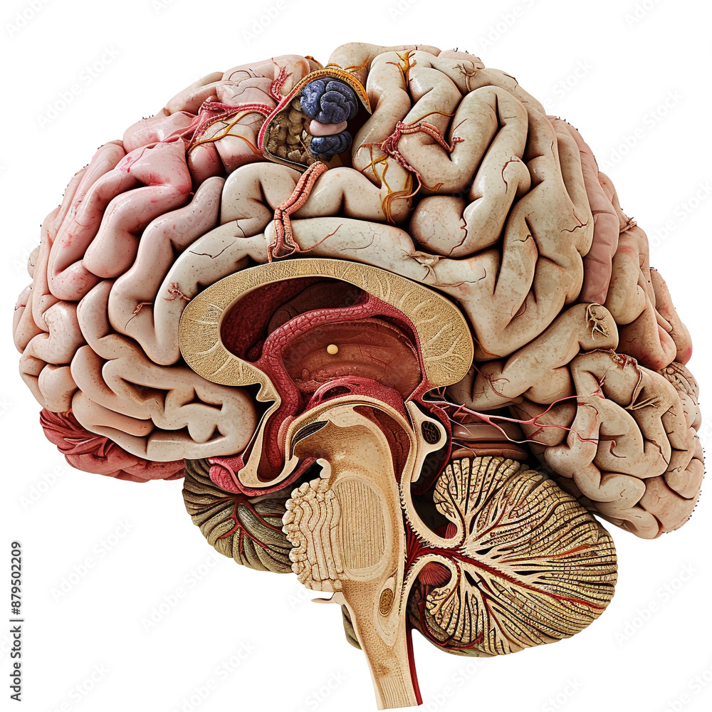 Realistic human internal brain organ clip art Stock Photo | Adobe Stock