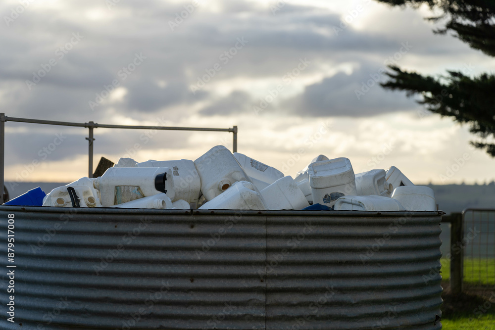 Poster farm herbicide and chemical containers disposal, farm waste and ...