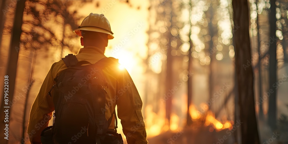 Create firebreak in forest to stop wildfire spread and protect nearby ...