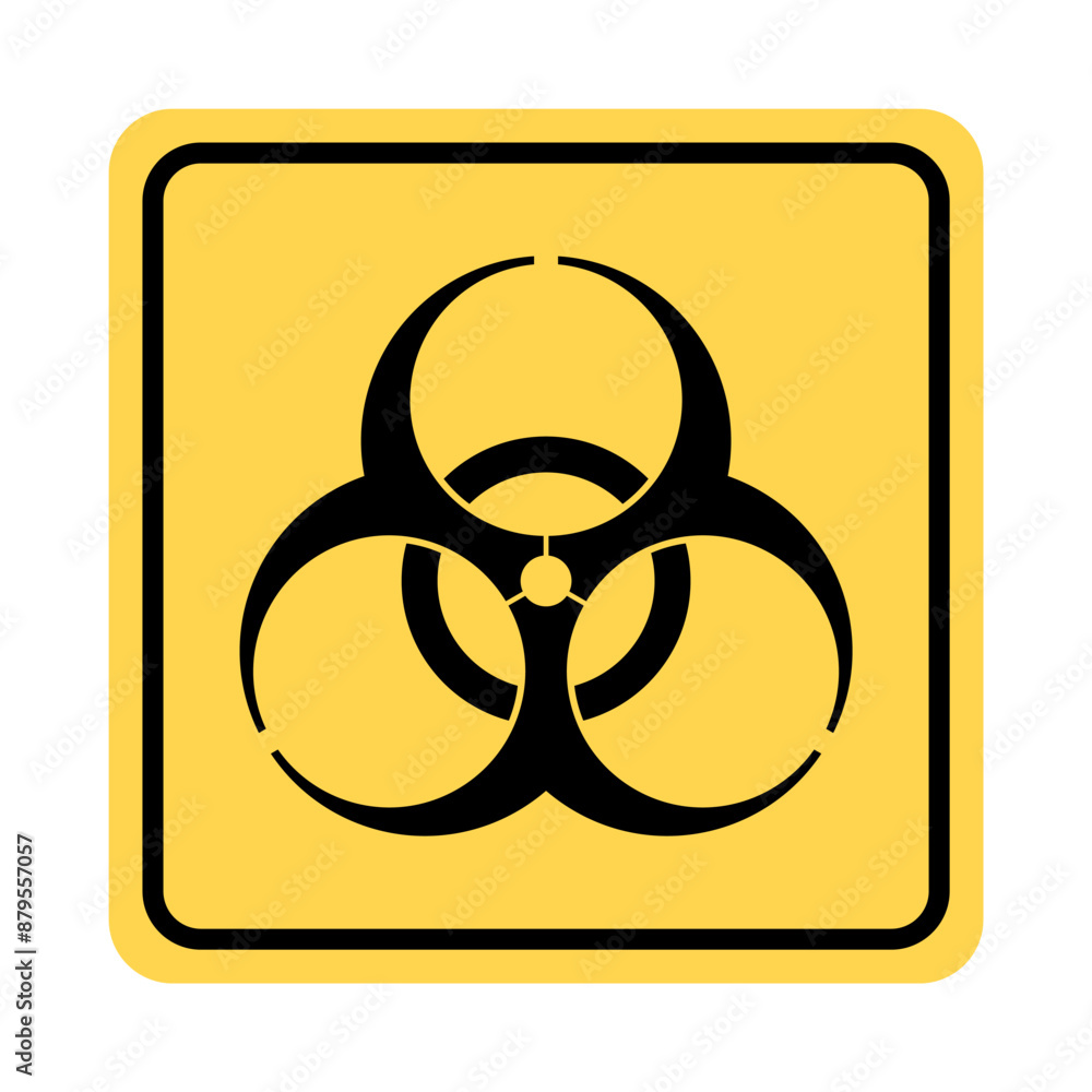 Biohazard symbol label vector illustration. Warning sign of virus ...