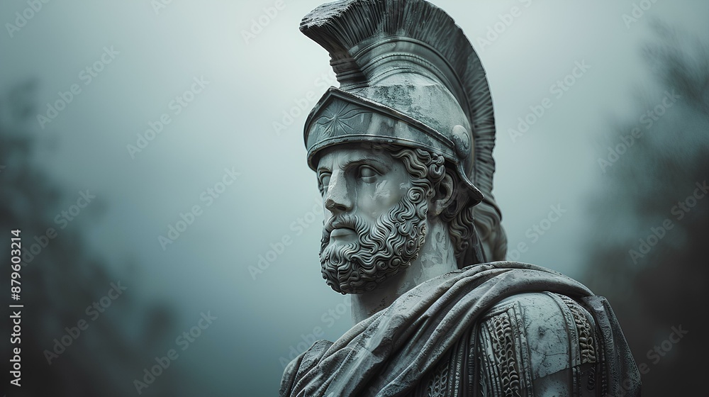 statue of Ancient Greek person on neutral background. Ancient roman ...
