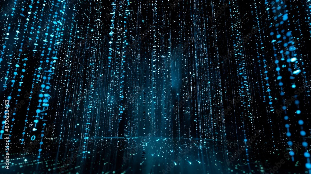Backdrop of data technology. Visualization of big data. Information ...