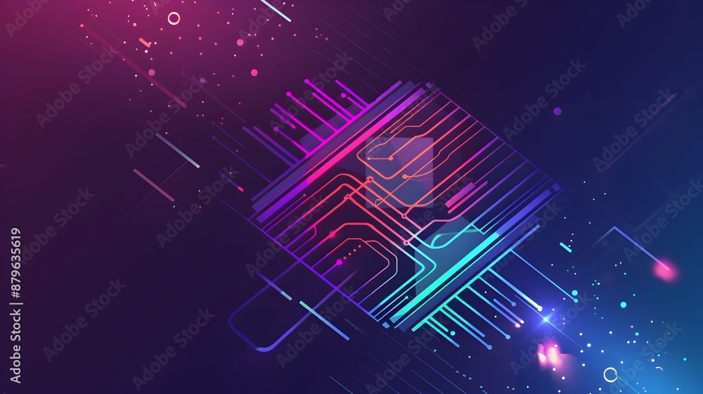 Visually captivating and futuristic logo design featuring an abstract ...