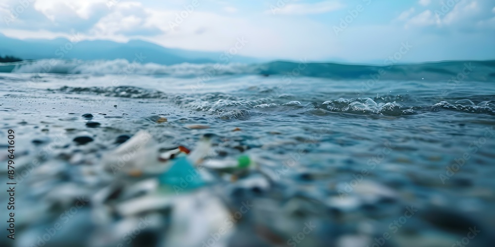 Pollution of the ocean with toxic waste leads to contamination of water ...