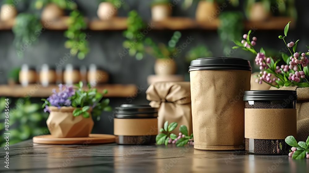 wide advertising packaging mockup, sustainable product package label ...