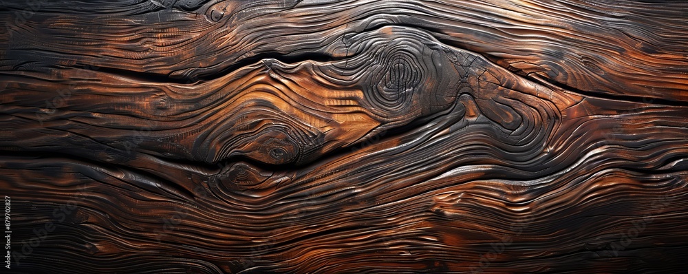 Smooth, polished wood texture with deep grains, 4K hyperrealistic photo ...