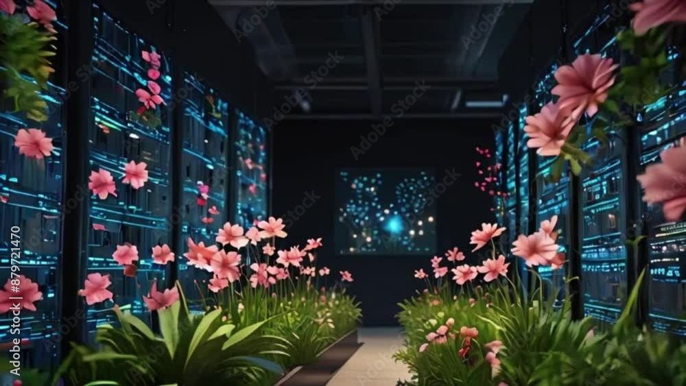 Transform data centers into a serene garden environment where digital ...