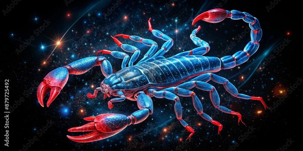 Cosmic Scorpion A 3D Render of the Zodiac Sign, Scorpio, with a Starry ...