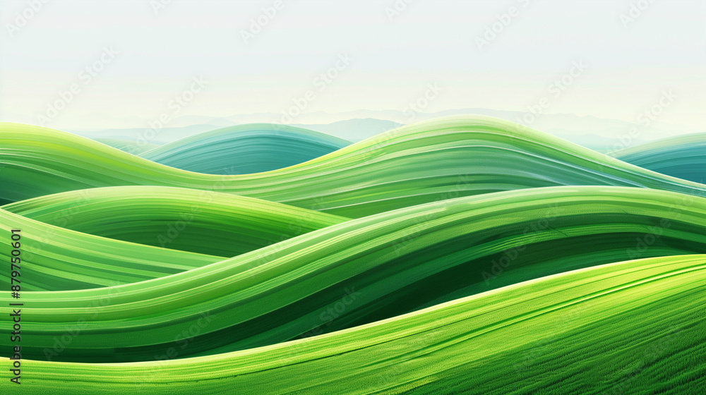 Abstract organic green grass lines as wallpaper background illustration ...