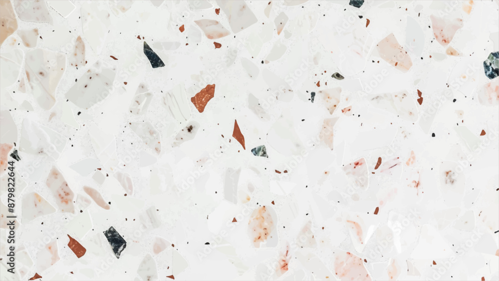 white Terrazzo Texture. White stone texture with gray shadow.Panoramic ...