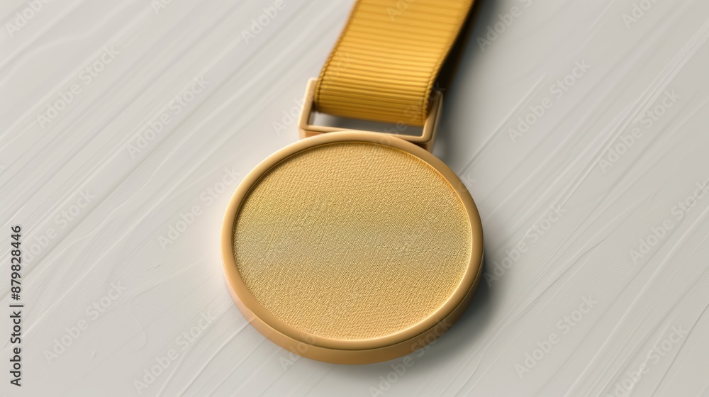 Gold medal mockup on white background, high-resolution, detailed design ...