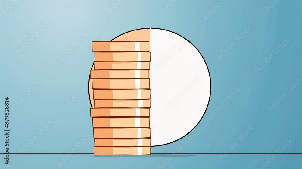 Equity funds strategy flat design front view stock market cartoon ...