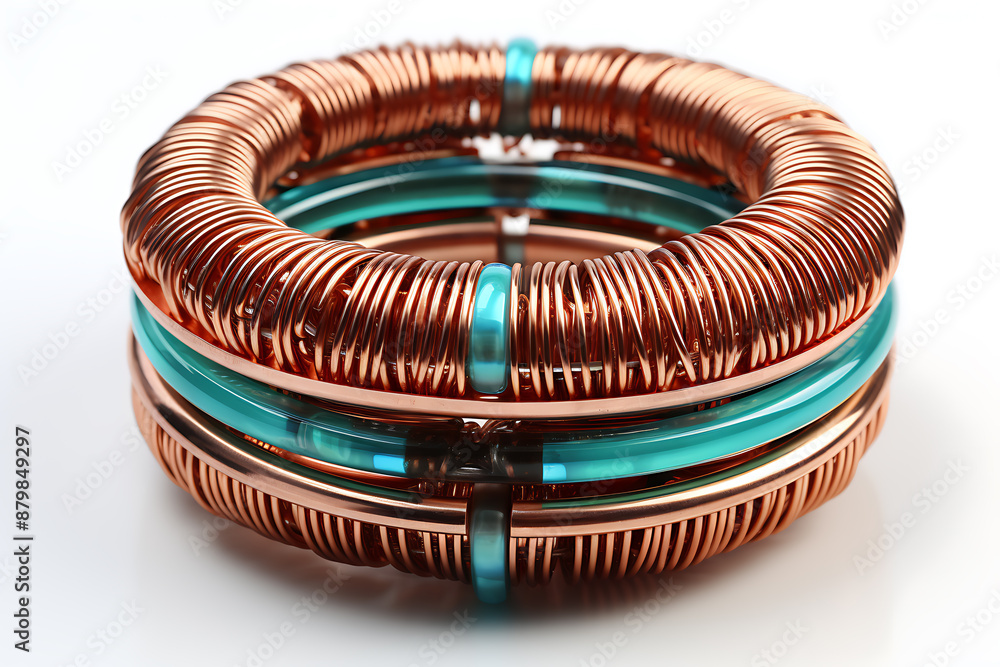 Induction Heating Coil isolated on transparent background. Stock Photo ...