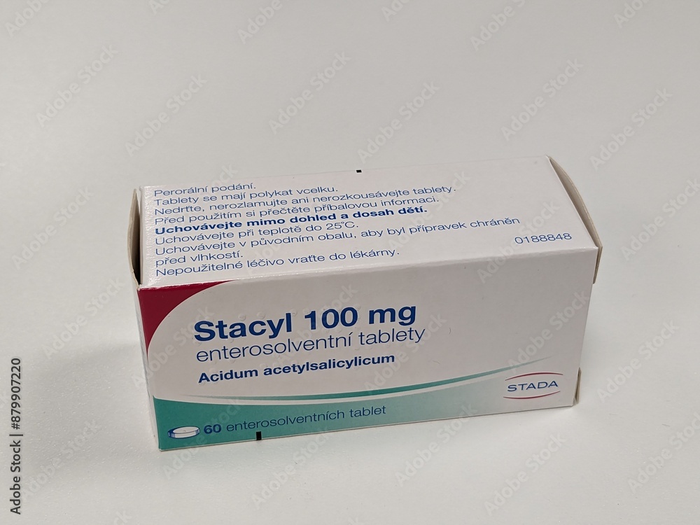 Prague, Czech Republic - July 10 2024: STACYL box of medication with ...