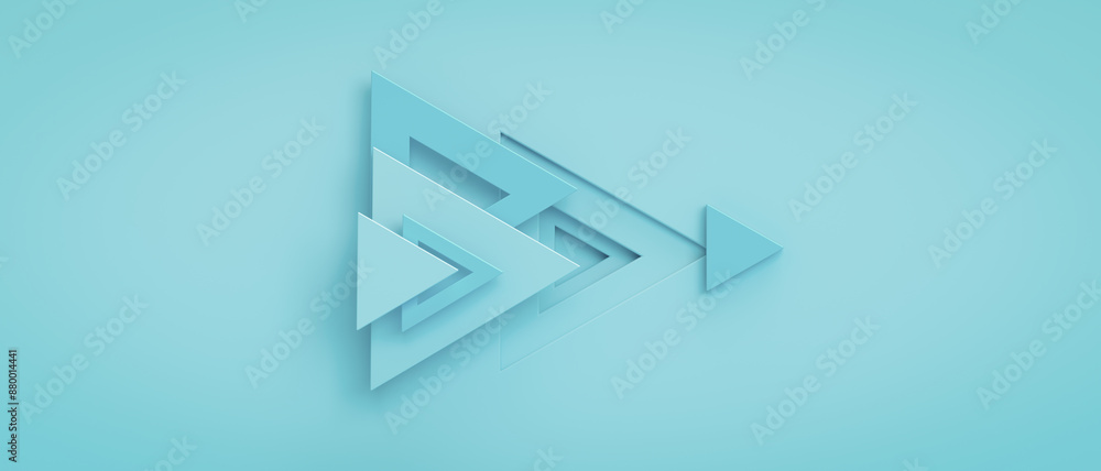 3d rendering of illustrations of geometric shapes of triangles. 3d ...