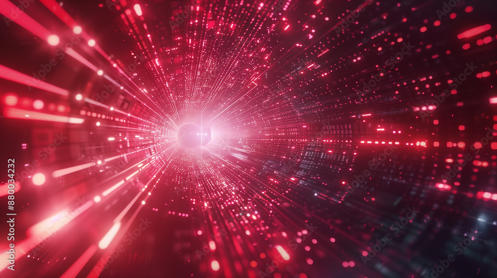 Illustration of an abstract red light and space background for use in ...