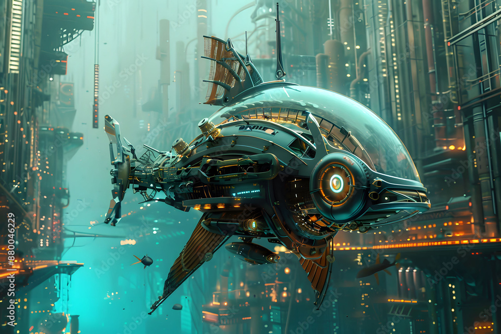 Robot Fish with LED Eyes, Holographic Fins, and Metallic Scales in ...