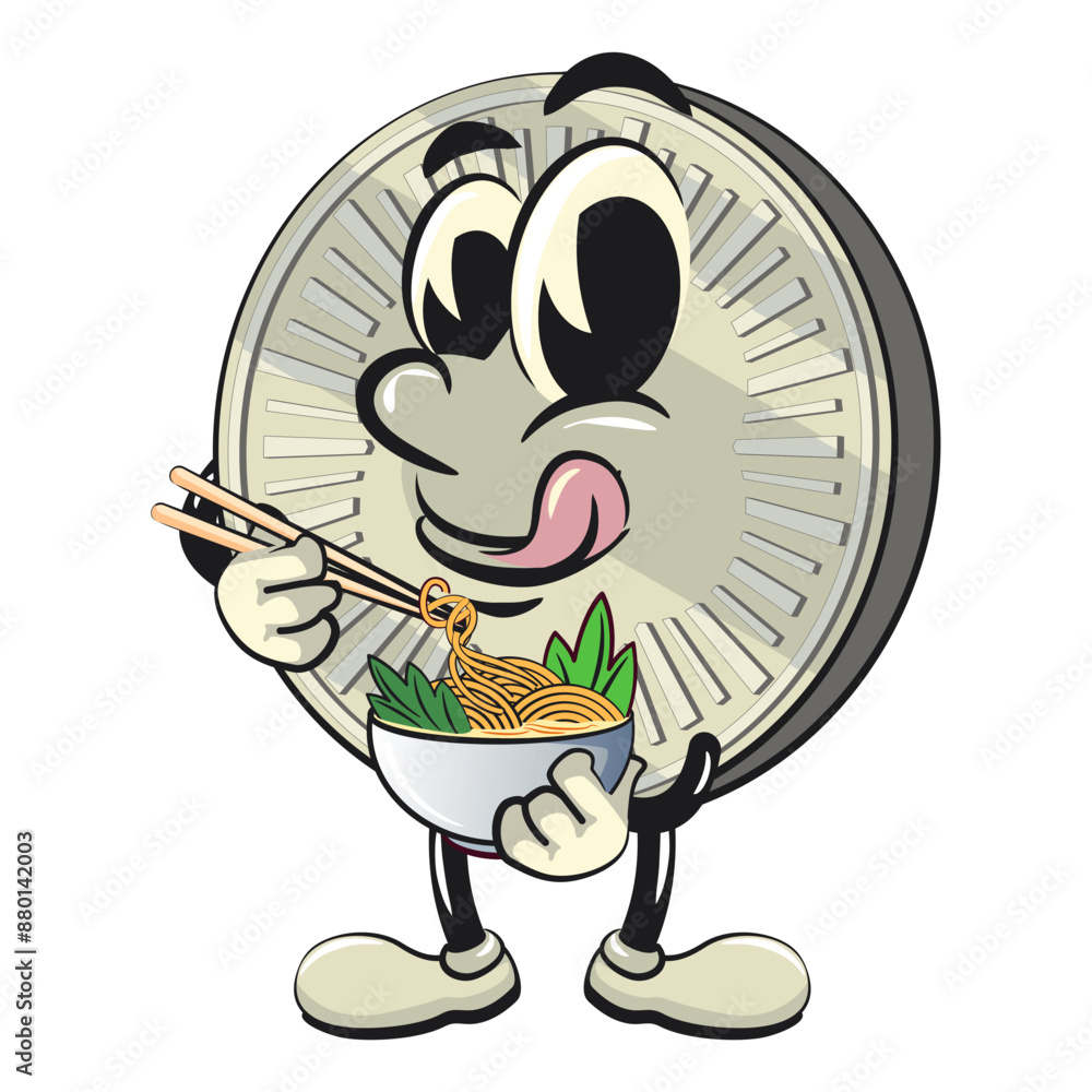 character of a coin money cartoon vector isolated clip art mascot ...