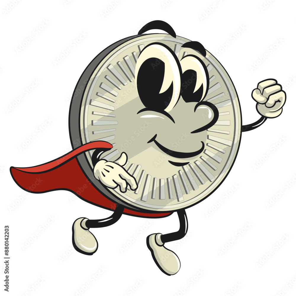 character of a coin money cartoon vector isolated clip art mascot ...
