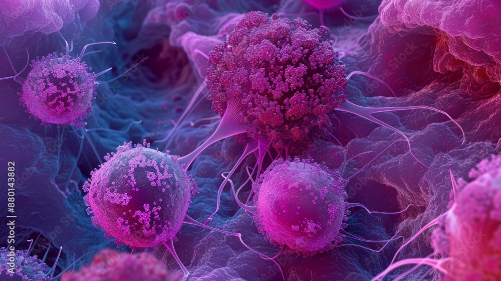 Photograph Of A Cancer Tumor That Has Grown Abnormally From Normal Cells Scientifically Correct