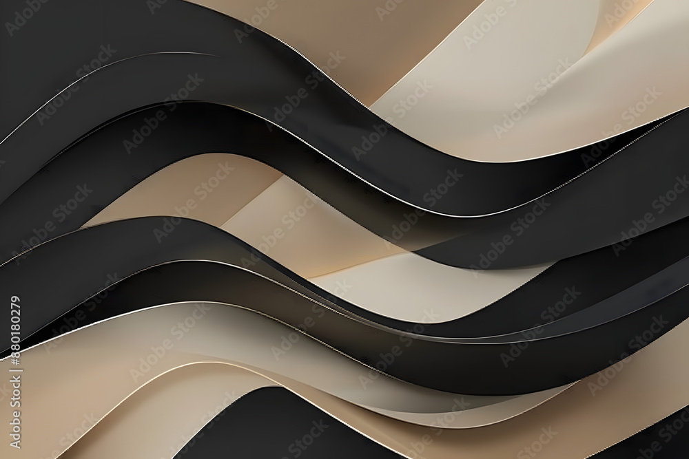 black and beige abstract shape background presentation design ...