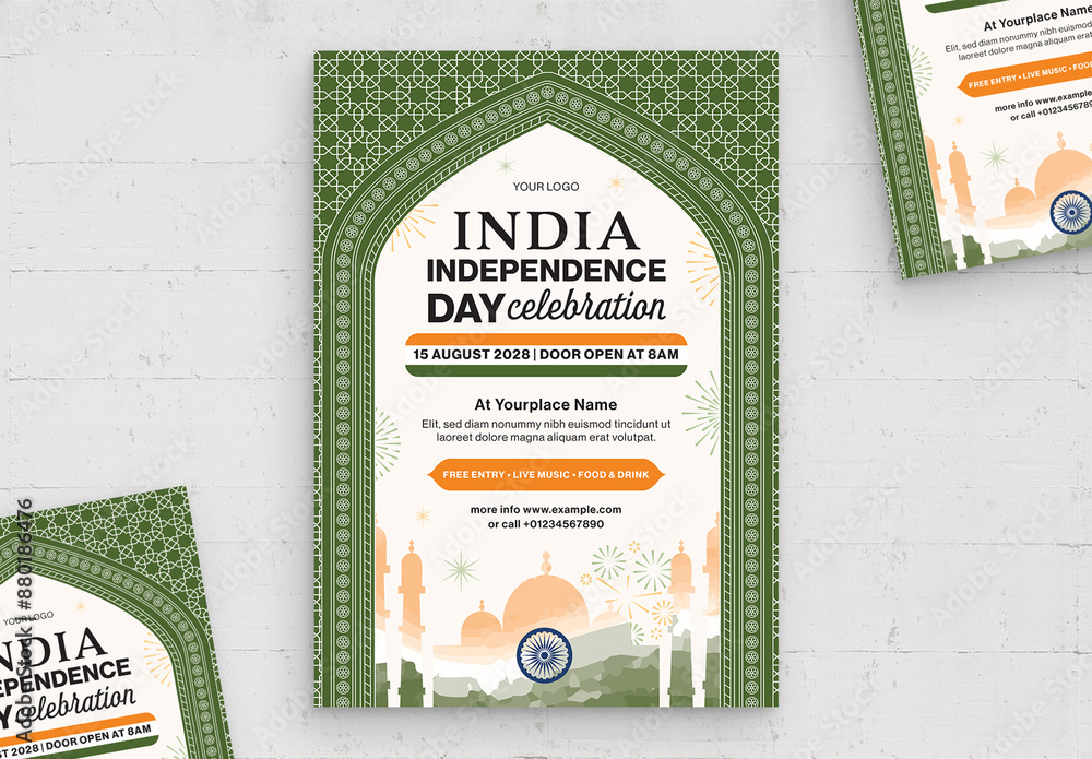India Flyer Layout Stock Template | Adobe Stock