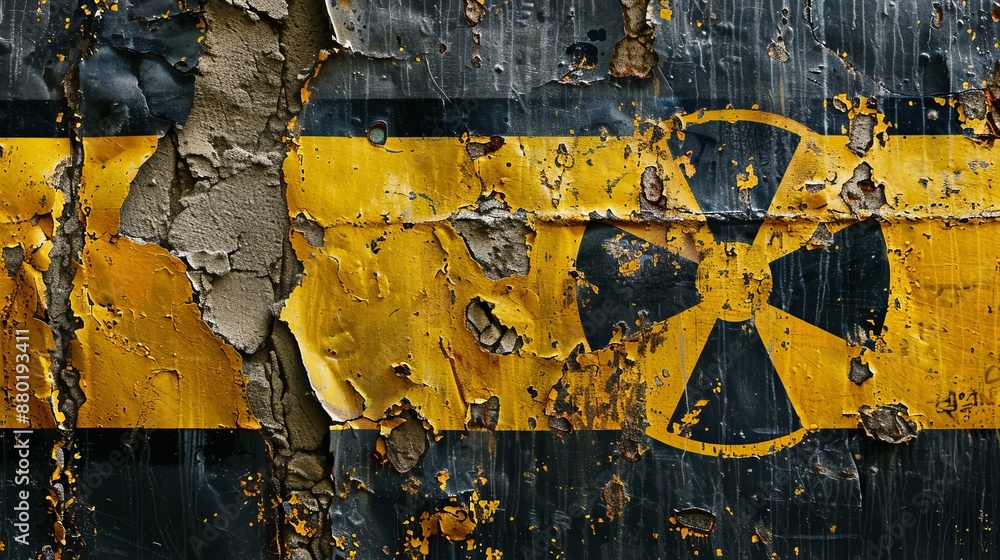 A full-frame view of a weathered concrete wall covered with rust stains ...