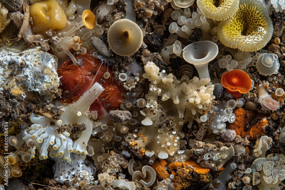 Organisms in Soil and Compost Sample: Fungal Microbes Under Microscope ...