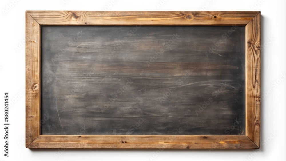 Vintage-inspired, rustic chalkboard background with empty 8.5x11 poster ...