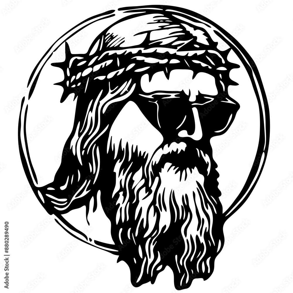 Jesus Christ SVG vector transparent background PNG clipart Stock Vector ...
