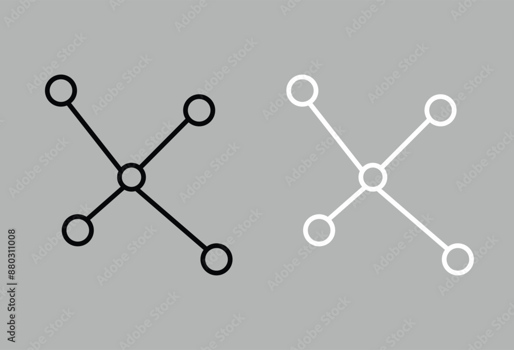 connection icon isolated on grey background. connection symbol for your ...
