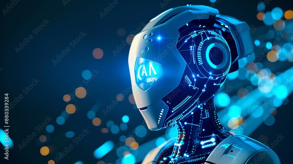 3d artificial intelligence icon and vector clipart isolated on white ...