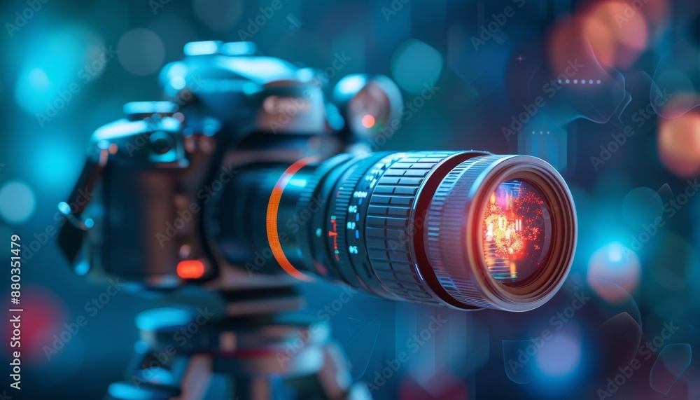 Digital Heat Vision: Thermal Imaging Camera in Dark Room Showing Heat ...