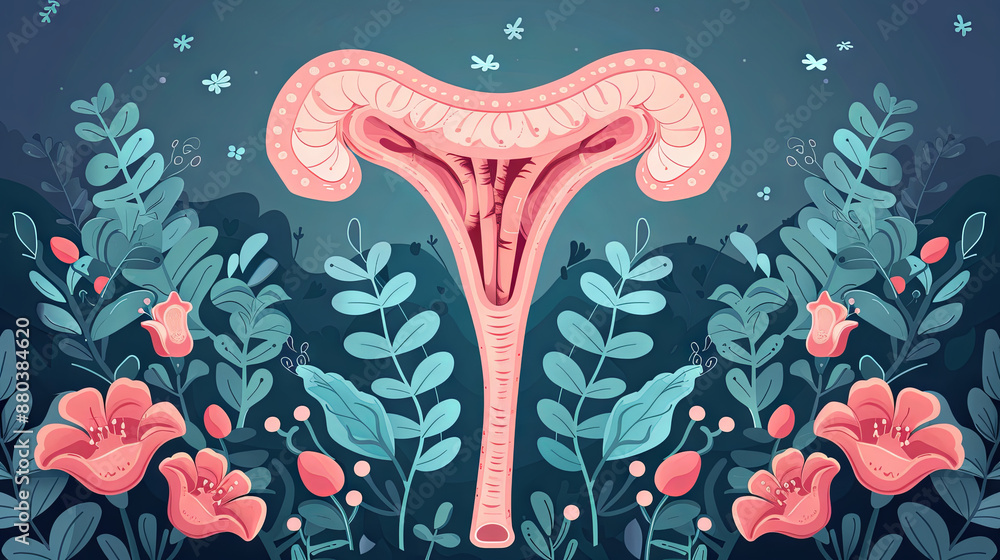 Illustration depicting the female menstrual cycle and menstruation ...