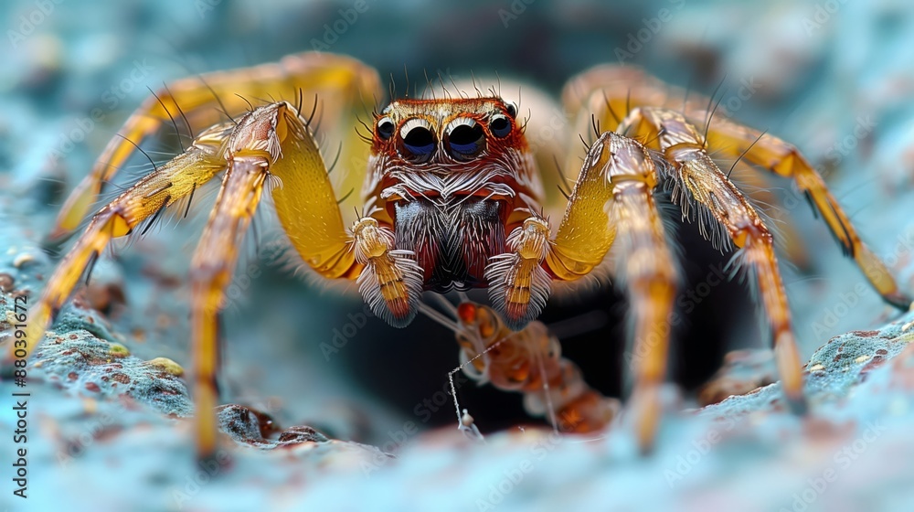 Spider Catching Prey- Capture the moment a spider catches its prey in ...