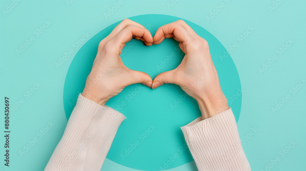 Heart Shape Hand Gesture Symbolizing Love and Affection. Human Hands ...