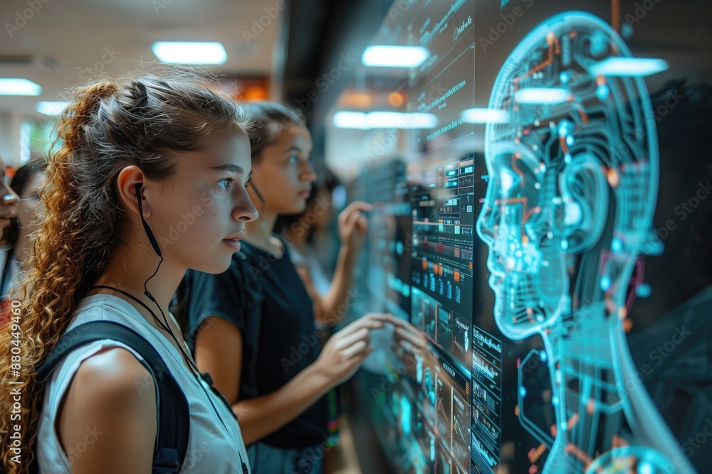 AI Career Counseling: High school students engaging with an AI career ...