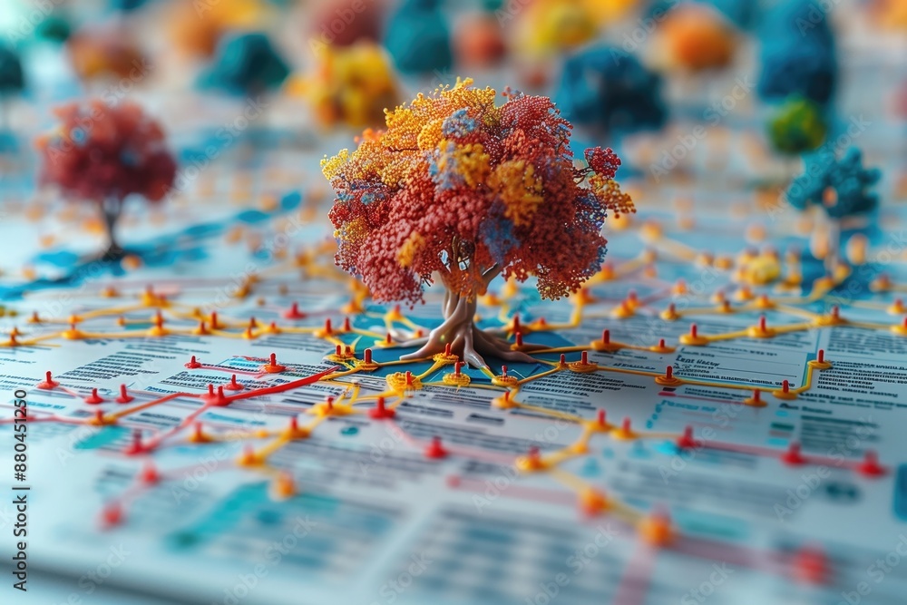 Mind Map Diagram: A detailed mind map drawn on a large piece of paper ...