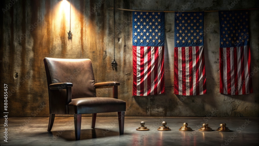 Distressed, worn, and battered helmet lies on a table amidst scattered ...