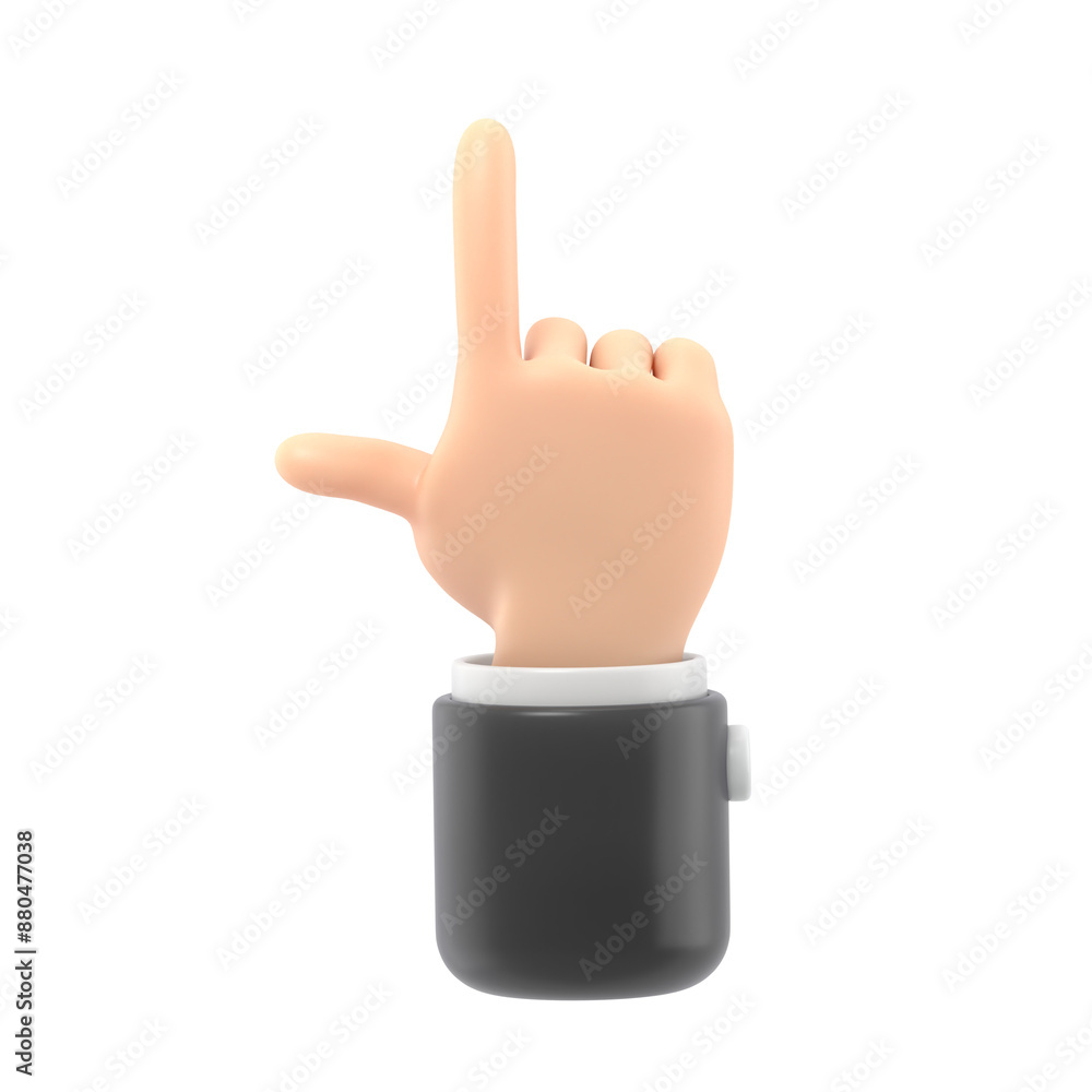 Transparent Backgrounds Mock-up. Cartoon character hand pointing ...