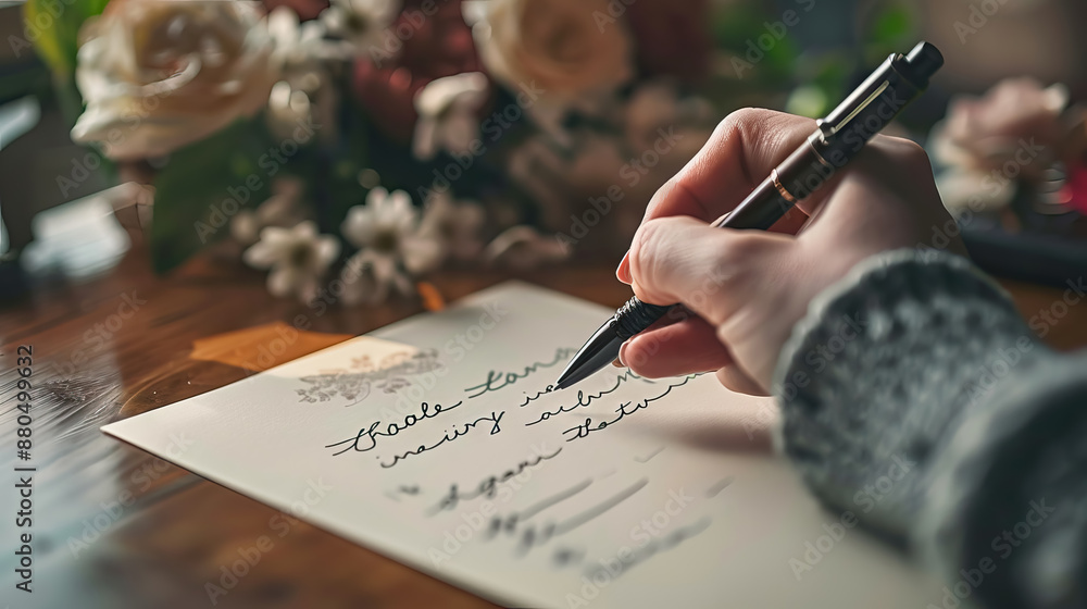 writing with pen, Thank You Notes: Handwritten thank you notes and ...