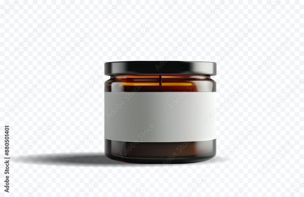 Realistic Amber Jar, Product Packaging Design. Isolated Vector Brown ...