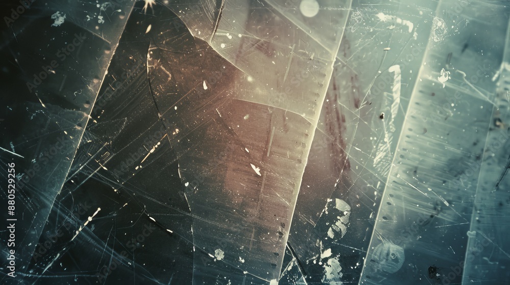 Scanned old dirty scratched film with colors and textures overlayed ...