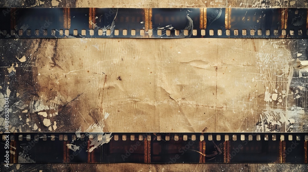 Frame with an old paper texture and space for a film strip Stock ...