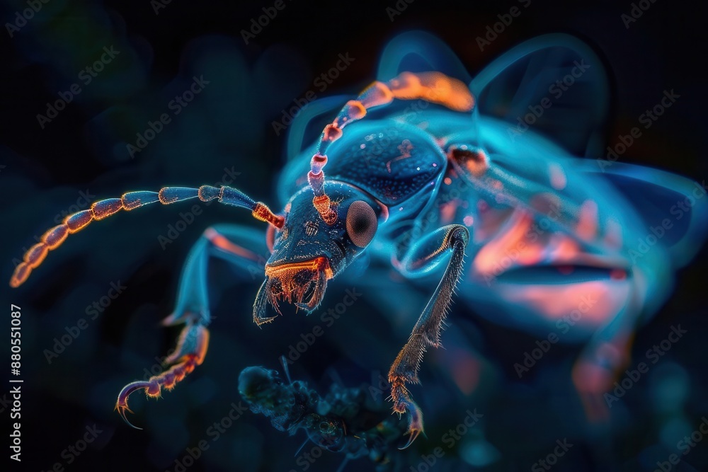 microscopic view of bombardier beetles defense mechanism in action ...
