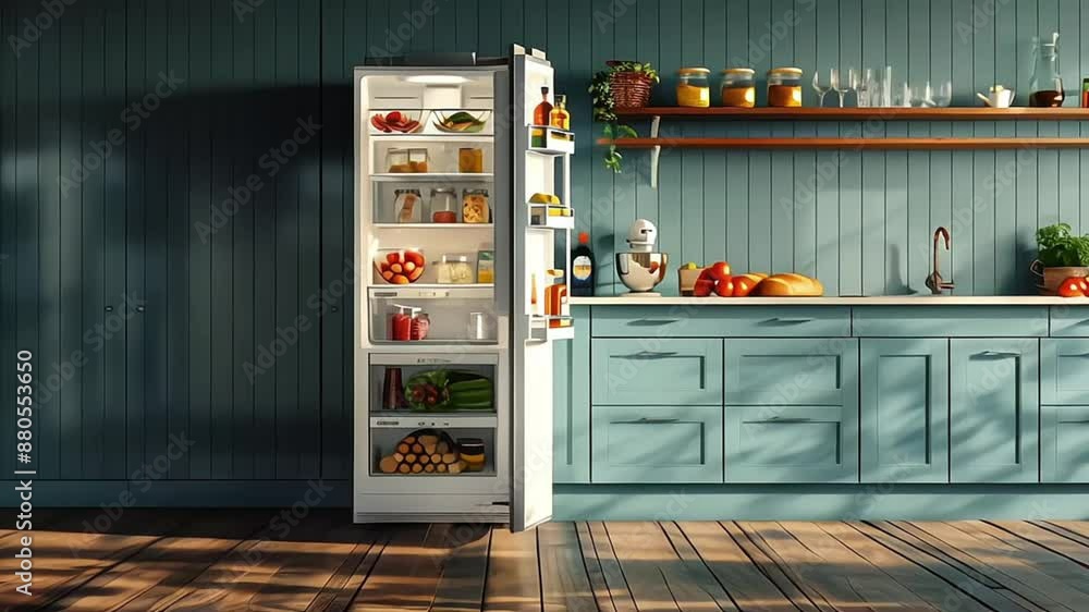 an open refrigerator filled with lots of different types of food and ...