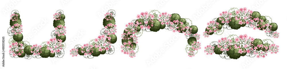 Blossom sakura tree for architectural floor plans. Entourage design ...