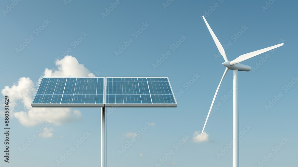 Artwork depicting renewable energy entrepreneurship, showcasing ...